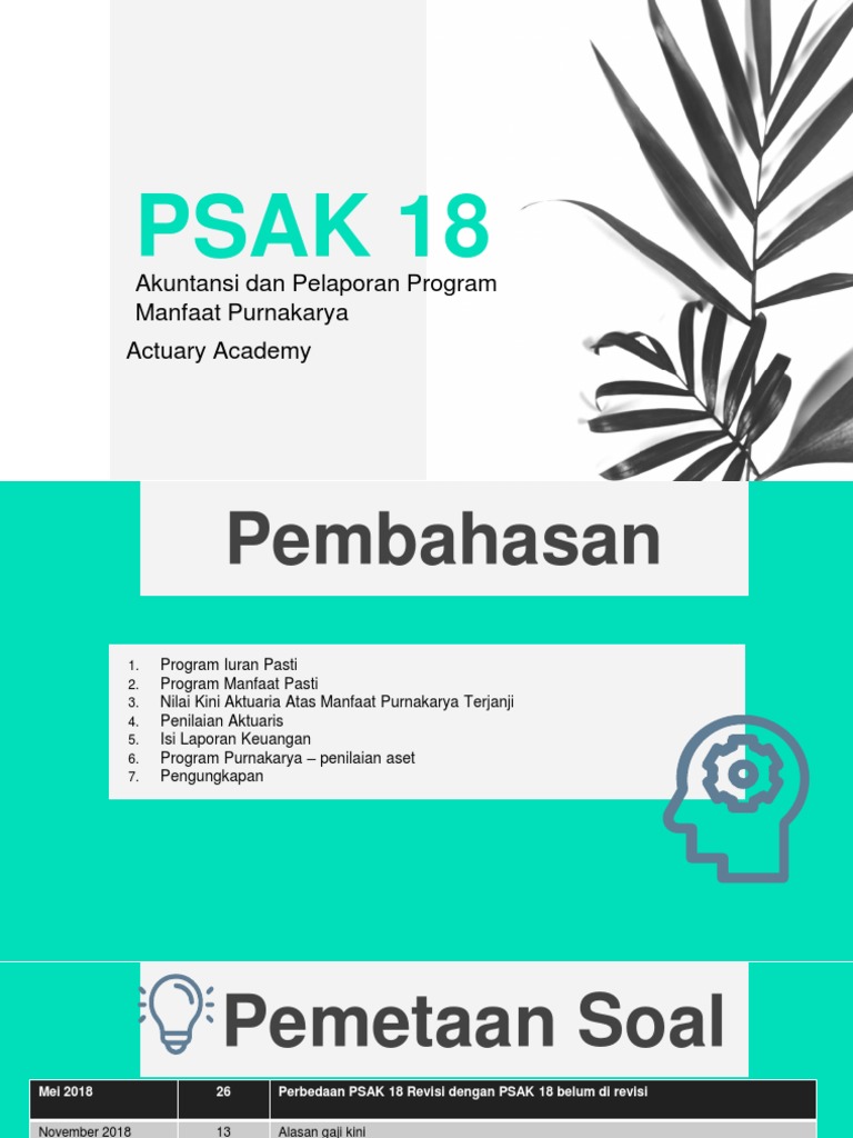 Pemahaman PSAK 18 Purnakarya | PDF | Pengelolaan Keuangan & Uang