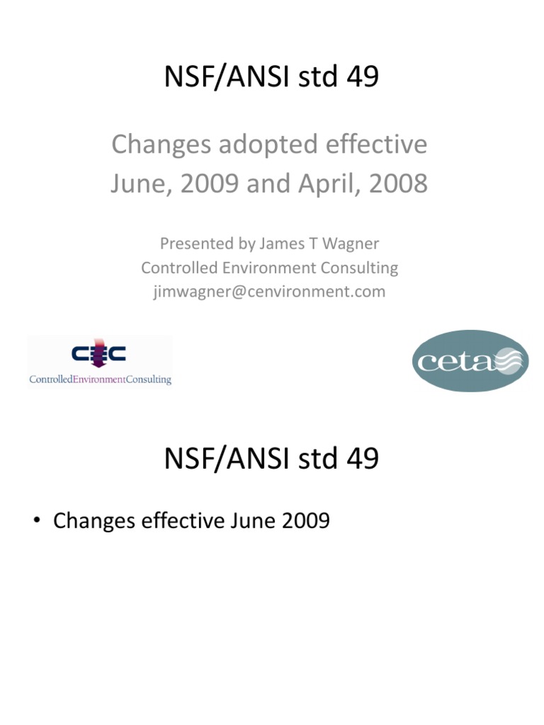 NSF-49 Summary of Changes | PDF | Nature