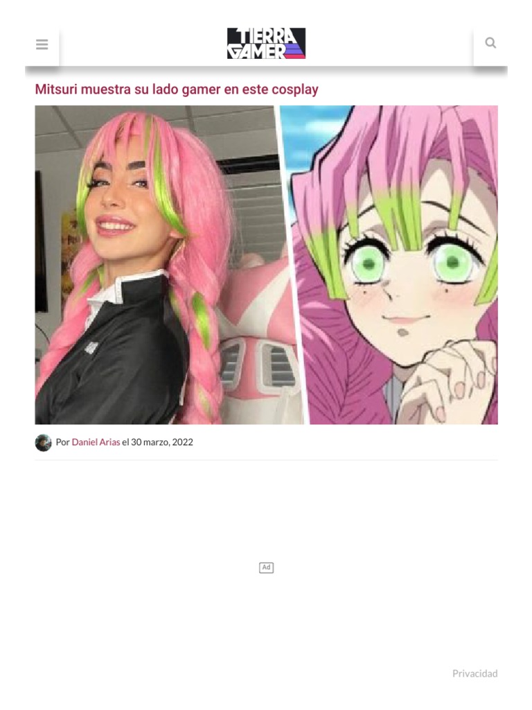 Mitsuri Muestra Su Lado Gamer en Este Cosplay - TierraGamer | PDF