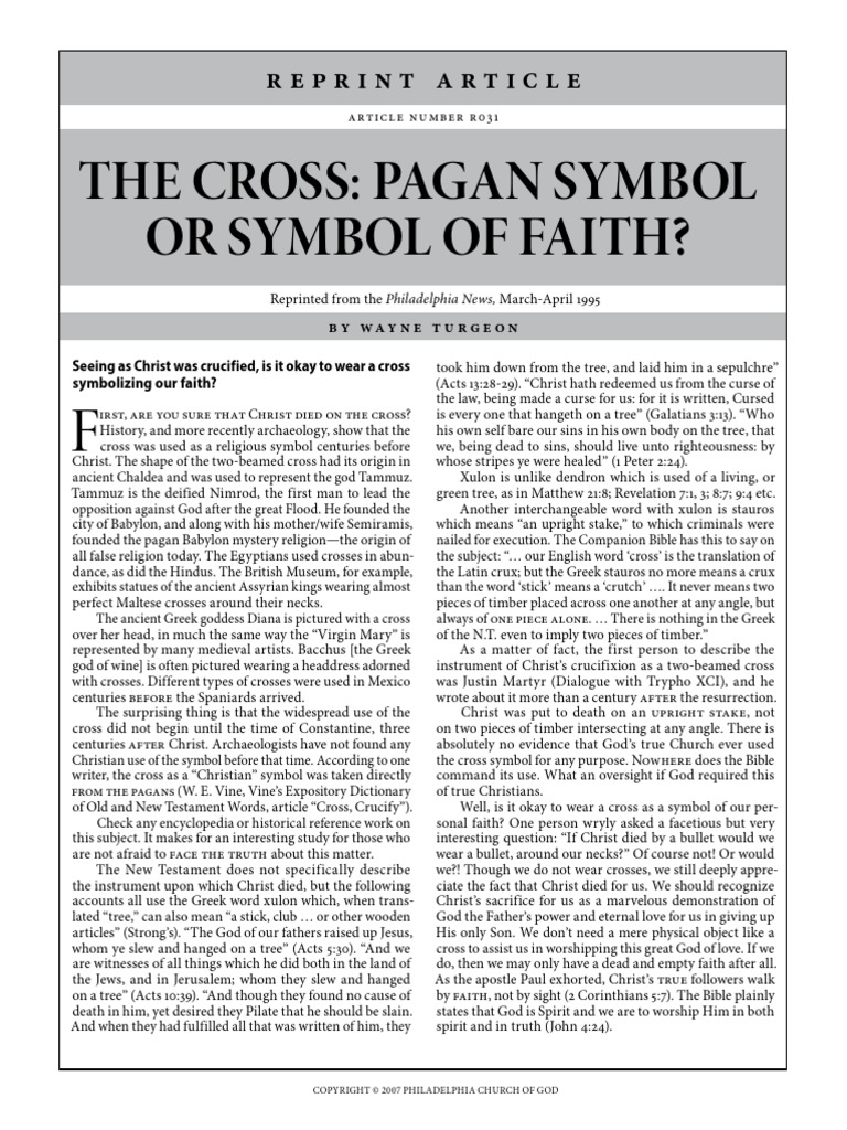 Cross A Pagan R031 en | PDF | Jesus | New Testament