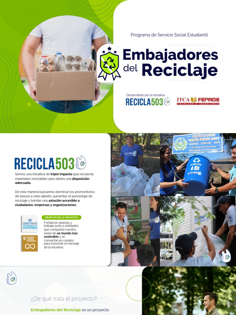Inscripción Abierta - Embajadores Del Reciclaje - Recicla 503 ...