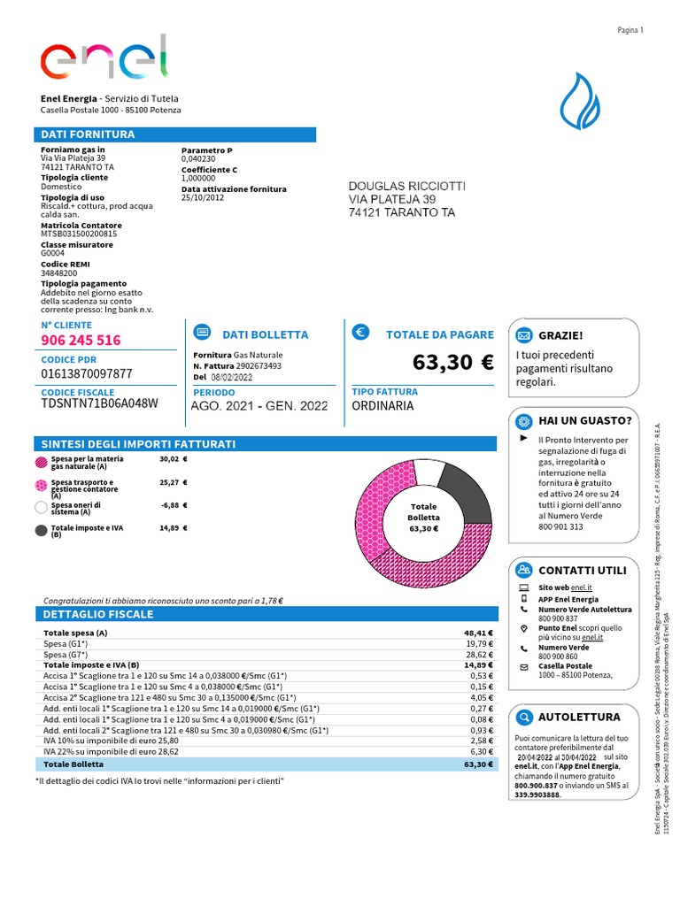 Fattura Enel | PDF