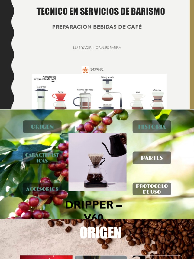 Historia y Uso del Dripper V60 | PDF | Hogar, jardinería y bricolaje