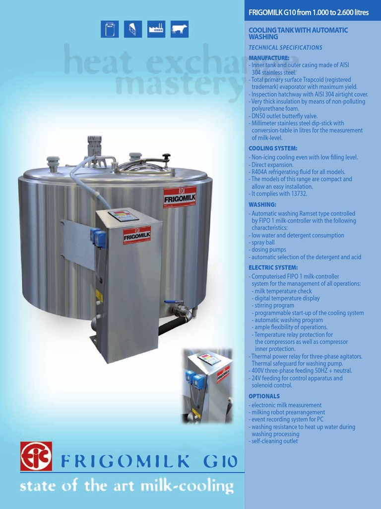 FRIGOMILK G10 From 1.000 To 2.600 Litres | PDF | Manufactured Goods ...