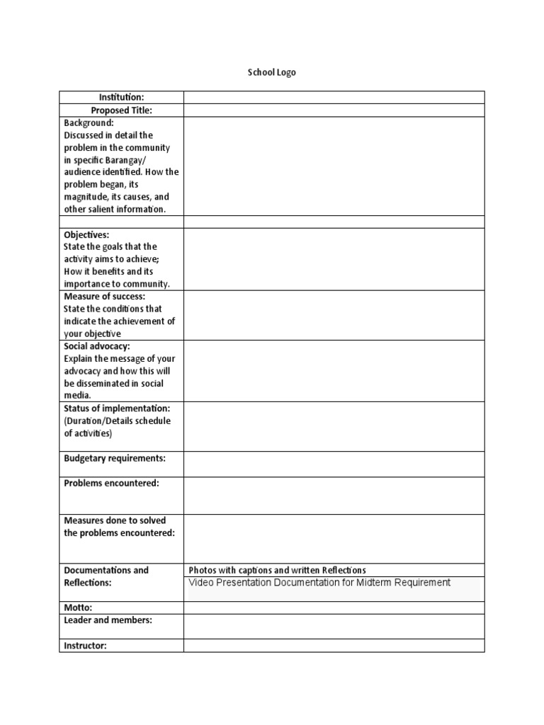 Activity Form 2nd Sem 2022 | PDF
