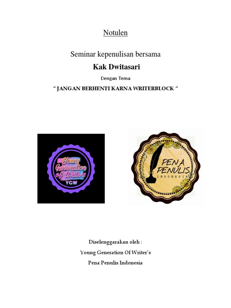 Menulis Kreatif Bersama Dwitasari | PDF | Fiksi Umum