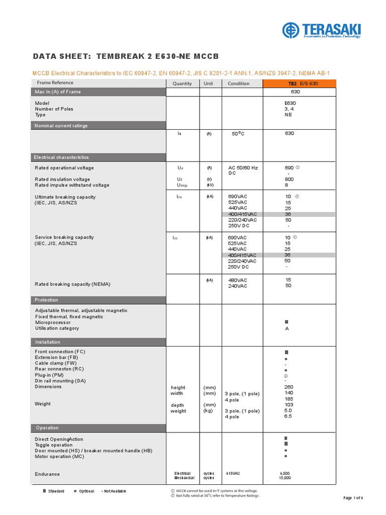 E630-NE Data Sheet | PDF | Power (Physics) | Electric Power