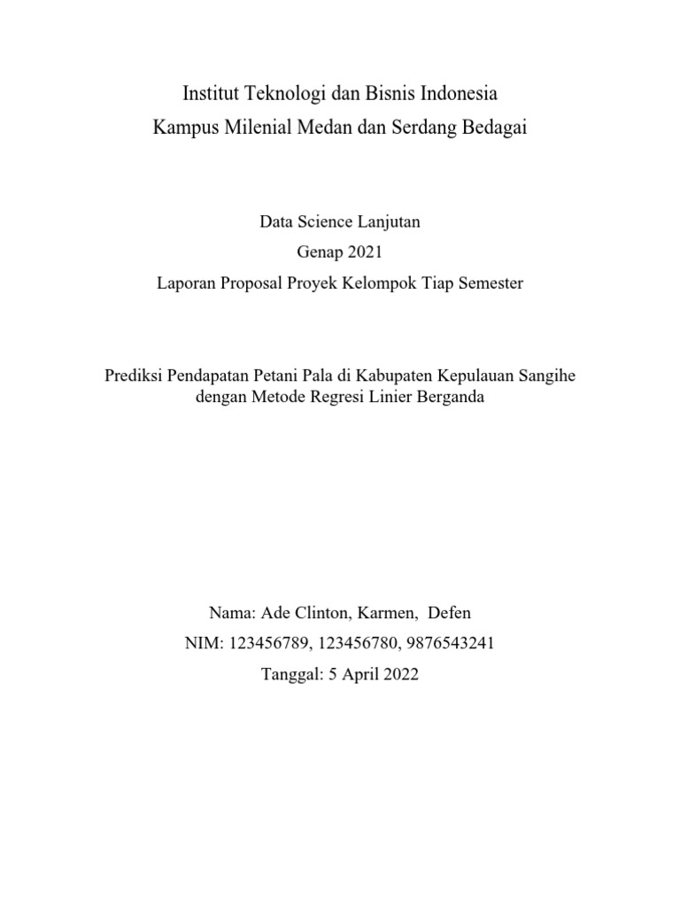 Contoh Laporan Proposal Proyek | PDF