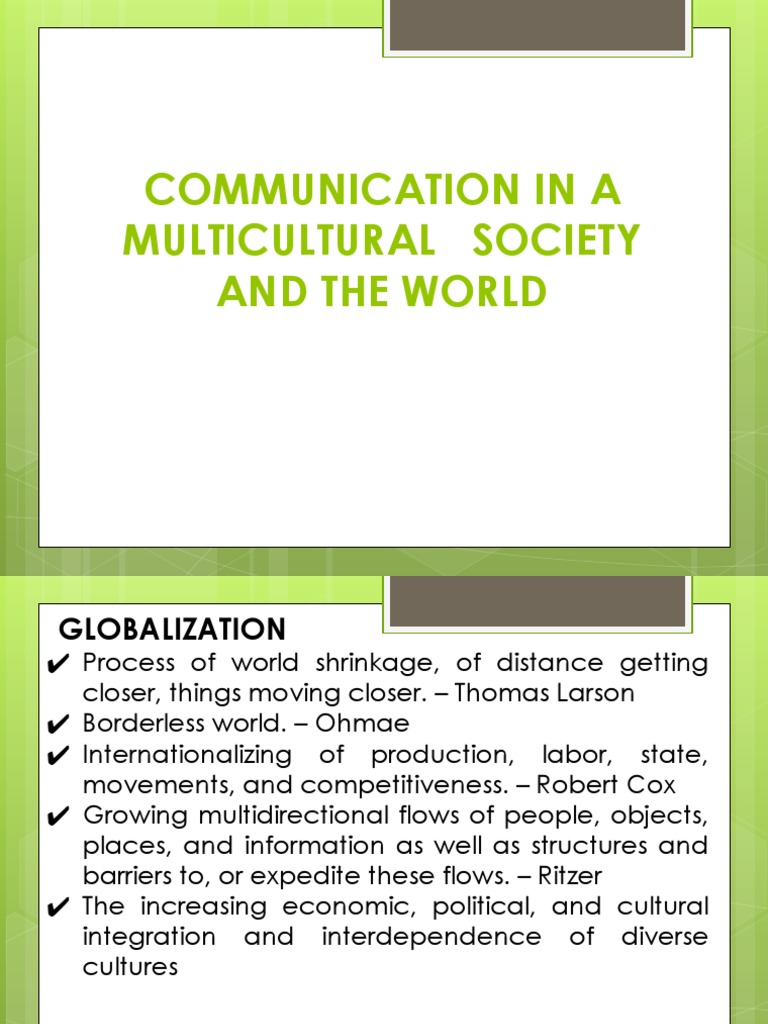 Ppt-10-Purcom-Communication-In-A-Multicultural-Society-And-The-World Globalization | PDF ...