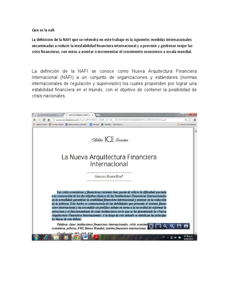 Definición de la NAFI y su importancia | PDF | Deuda | Crisis financiera