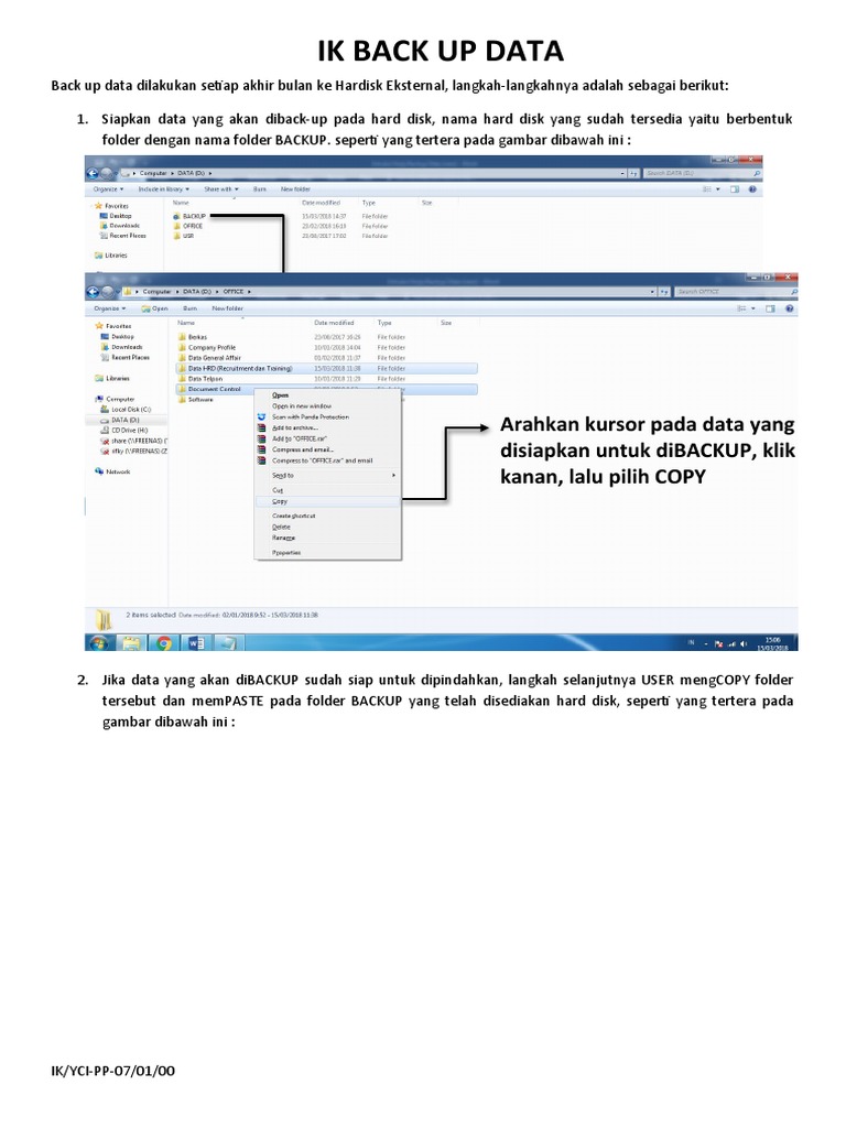 IK 01. Backup Data | PDF
