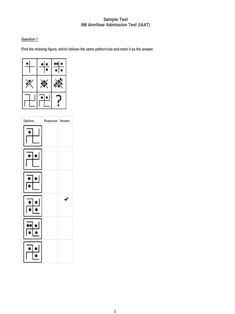 Sample Test IIM Amritsar Admission Test (IAAT) | PDF | Coca Cola | Pepsi