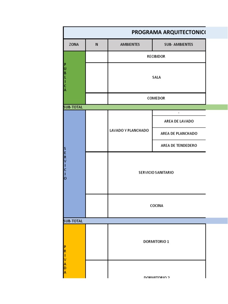 Programa Arquitectonico - Proyecto 7. Apartamentos | PDF | Ingeniería ...