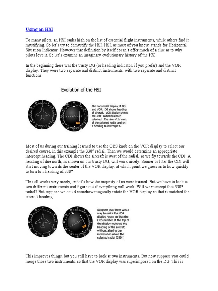 Demystifying Navigation: How the Horizontal Situation Indicator (HSI ...