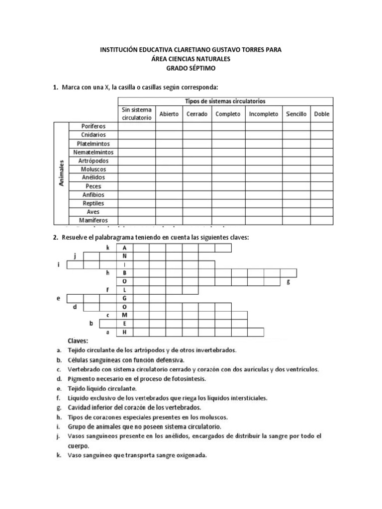 Ciencias Naturales 7° Grado | PDF | Sistema circulatorio | Sangre