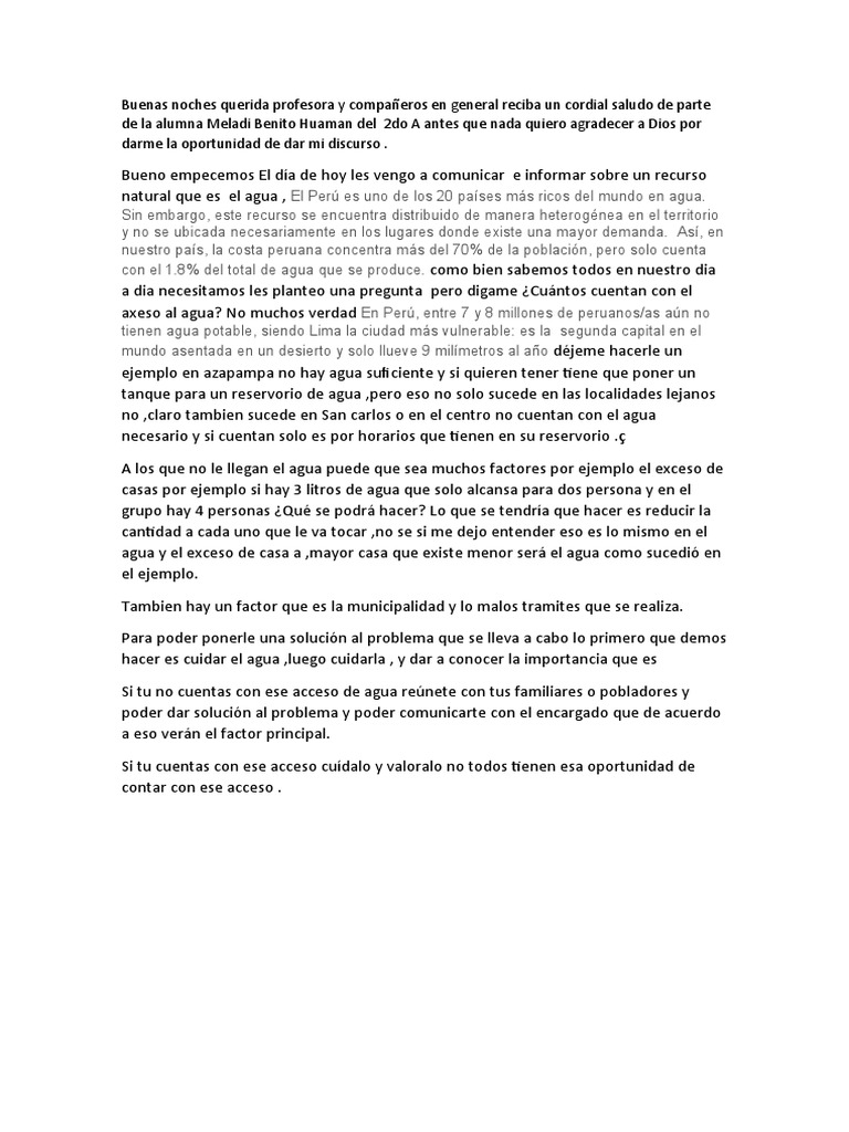 Discurso Descriptivo | PDF