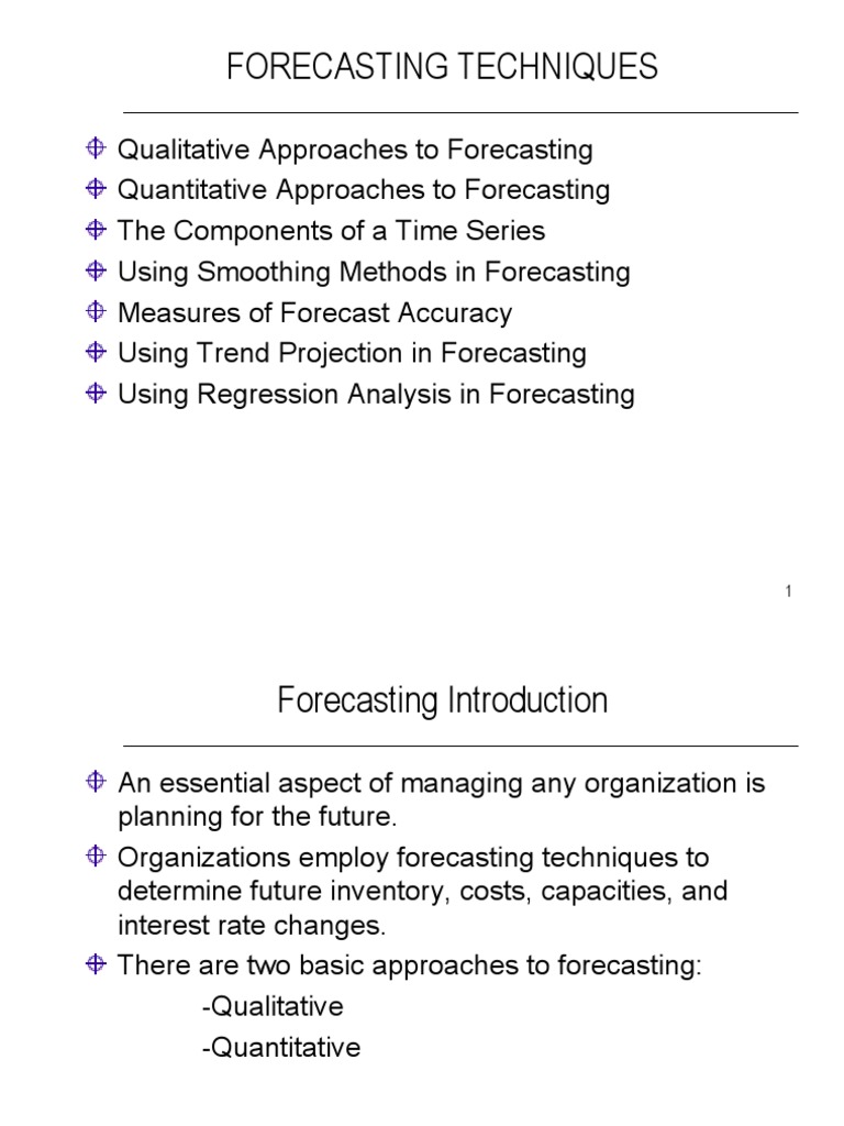Selecting A Forecasting Technique | PDF | Forecasting | Moving Average
