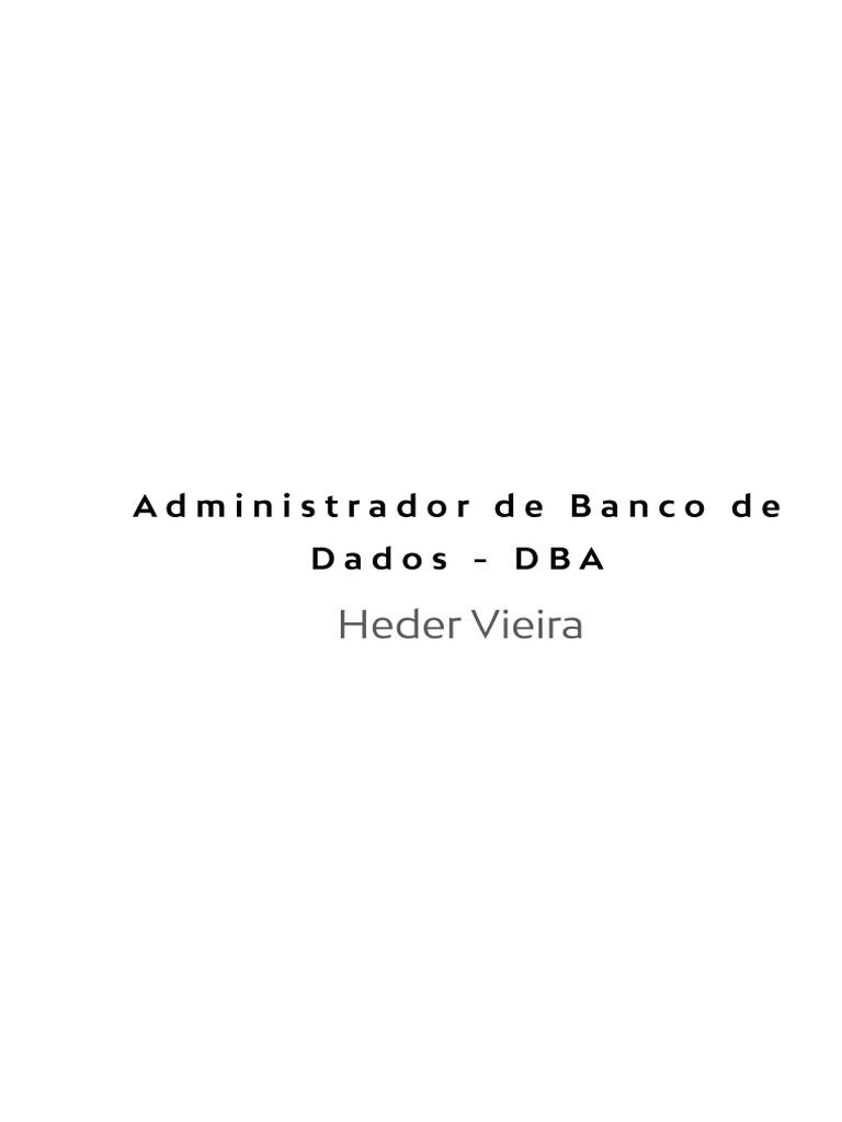 Apostila de Administrador de Banco de Dados - SENAC | PDF | Ciência da ...