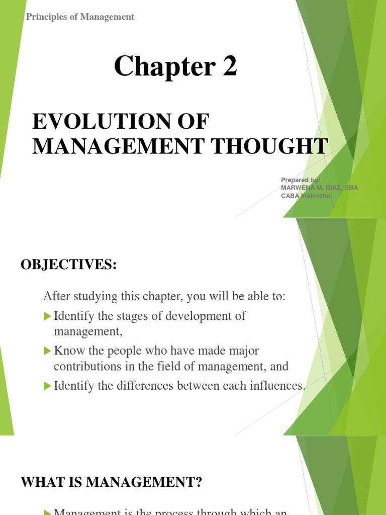 Evolution of Management Thought | PDF | System | Motivational