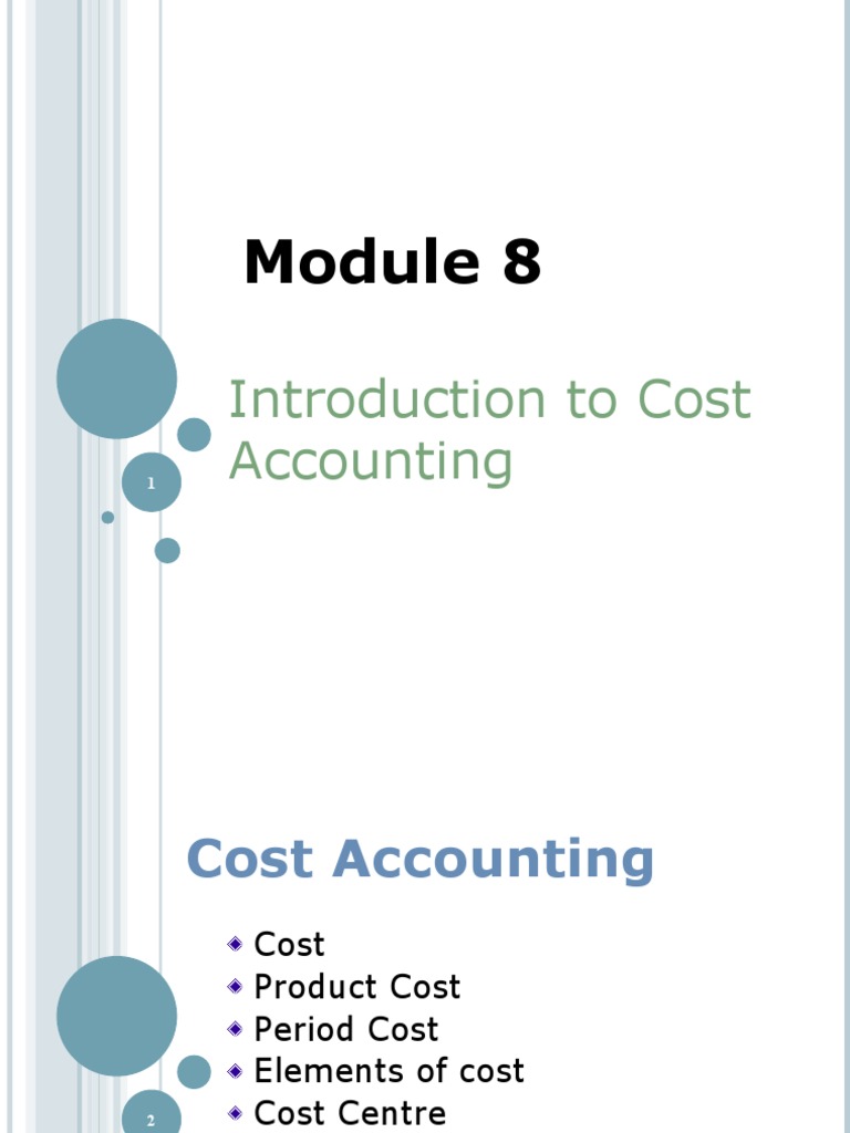 Module 8. Introduction To Cost & Managerial Accounting04.05.2012 | PDF ...