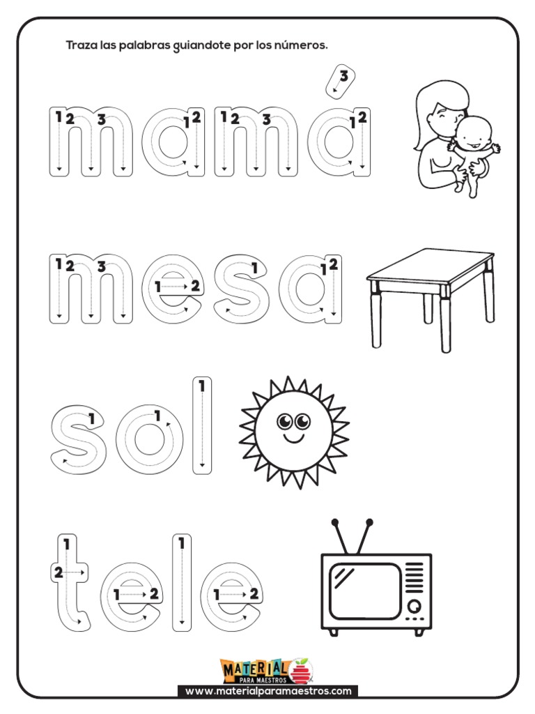 Trazo de Mis Primeras Palabras | PDF