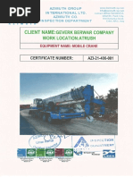MAN BASKET Inspection Report | PDF | Rope | Crane (Machine)
