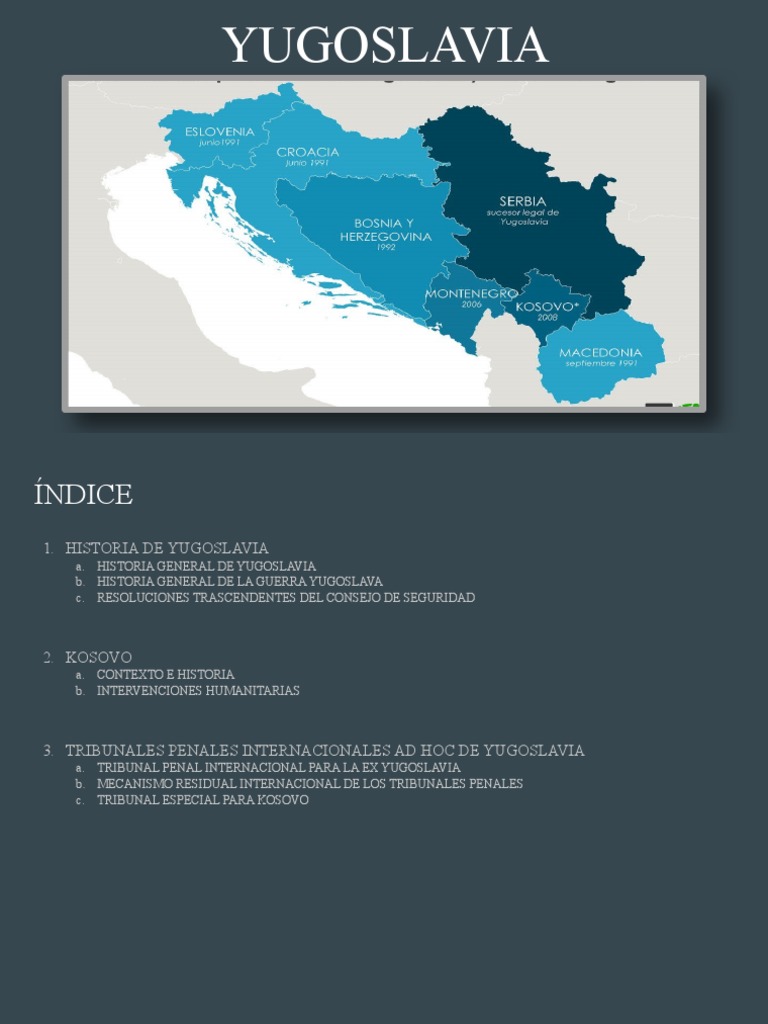 Conflictos y Resoluciones en Yugoslavia | PDF | Kosovo | Guerras yugoslavas