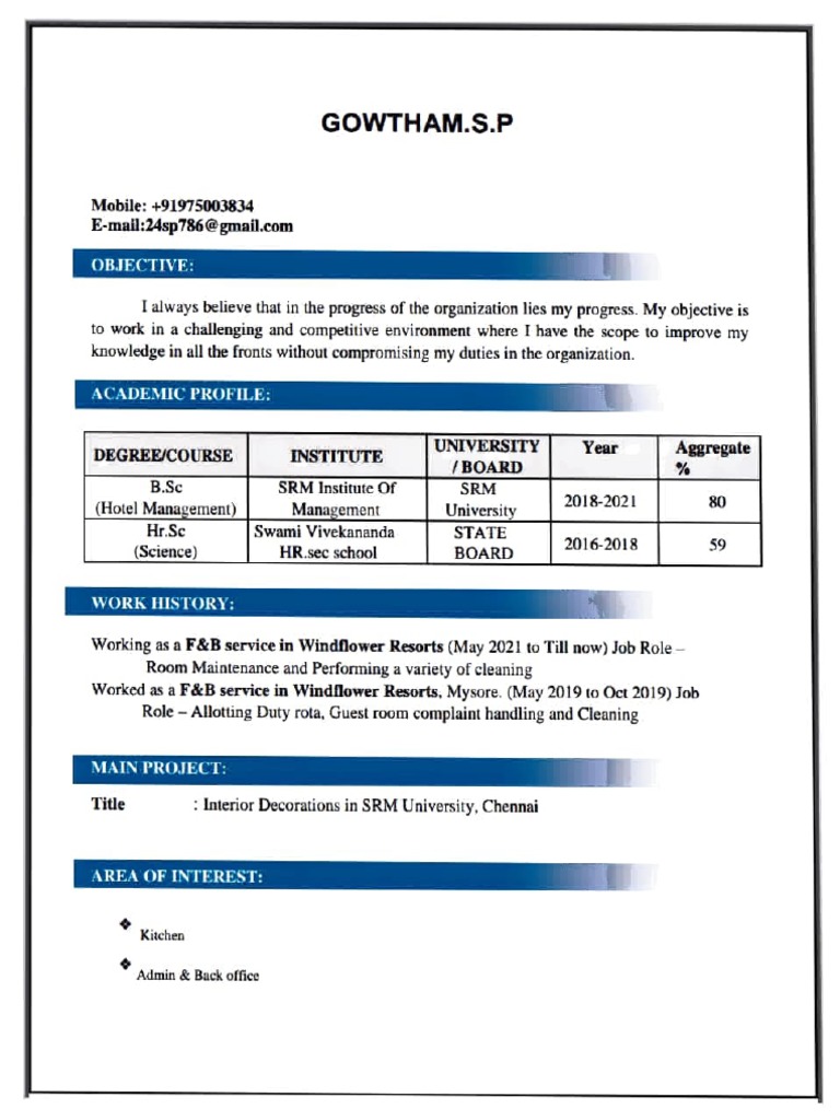 Gowtham.s.p All Documents | PDF