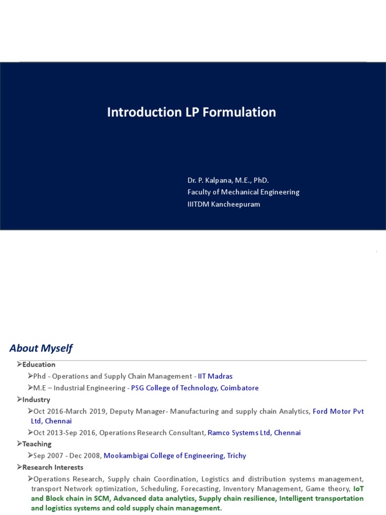 LPP Formulation | PDF | Mathematical Optimization | Linear Programming LPP Formulation | PDF | Mathematical Optimization | Linear Programming