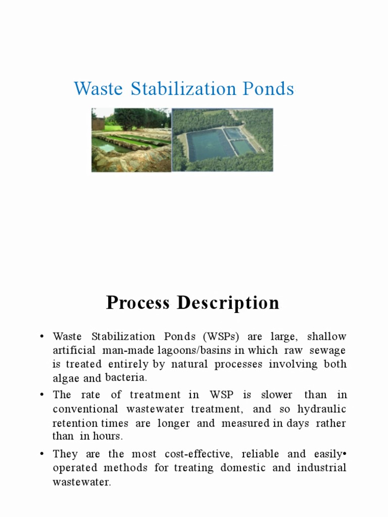 Waste Stabilization Ponds | PDF | Sewage Treatment | Chemical Engineering