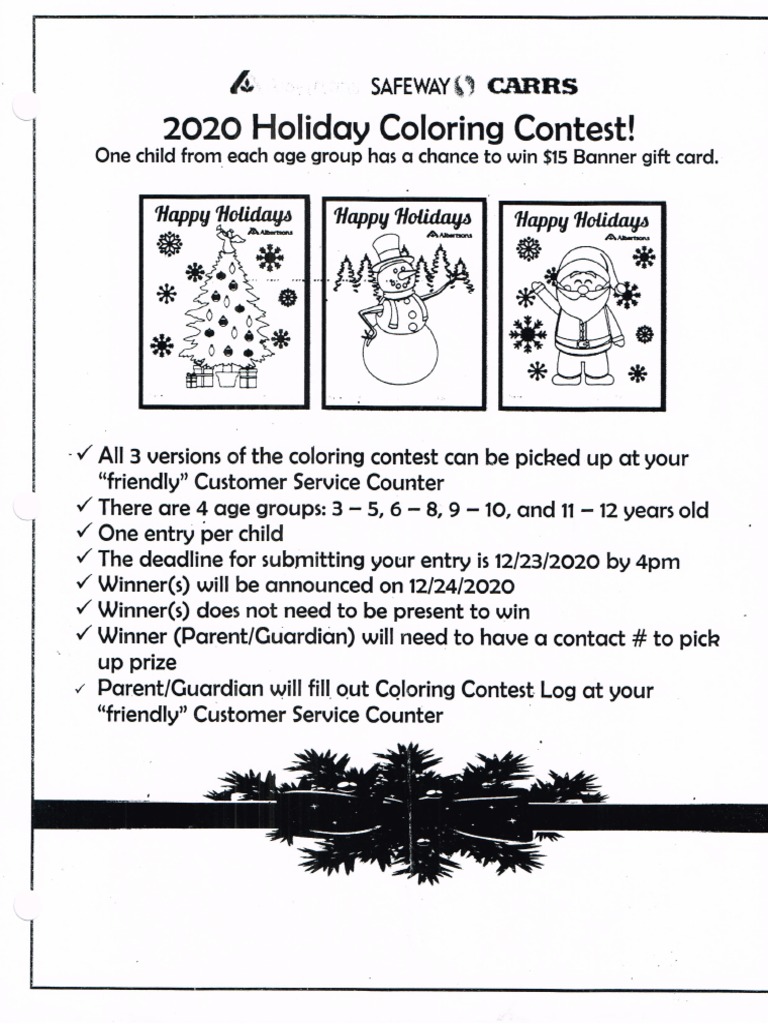2020 Holiday Coloring Contest | PDF