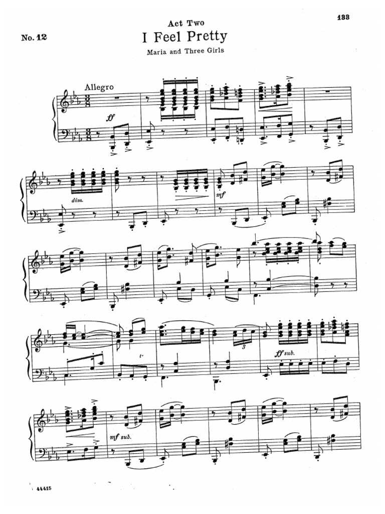 I Feel Pretty - West Side Story - L. Bernstein | PDF