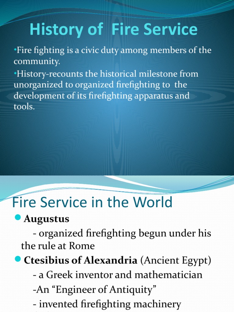 1 History of Fire Service | PDF | Fire Engine | Firefighting