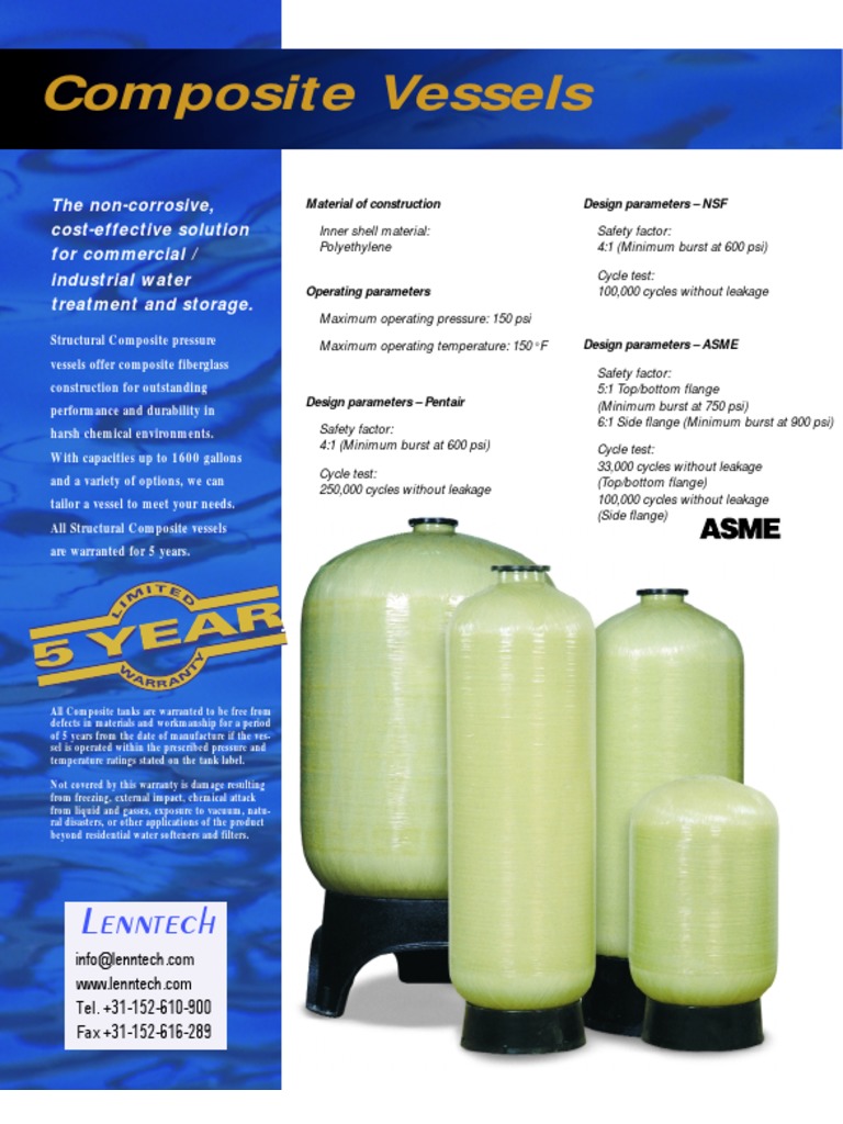 Pentair Structural Composite Tanks L | Download Free PDF | Chlorine ...