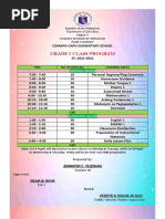 Grade 3 Class Program 2022-2023 | PDF | Schools | Learning