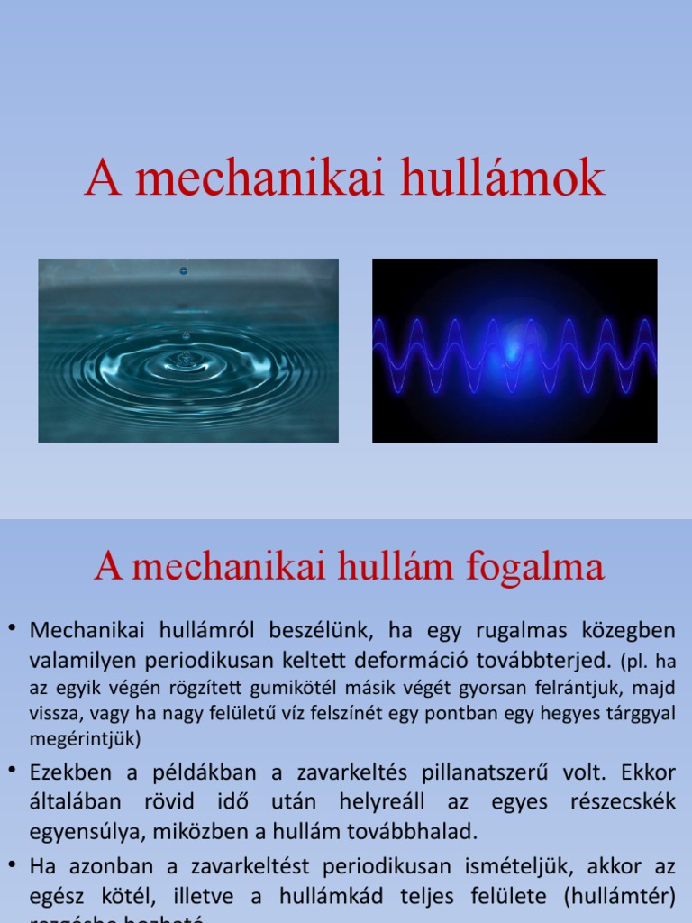 A Mechanikai Hullámok | PDF