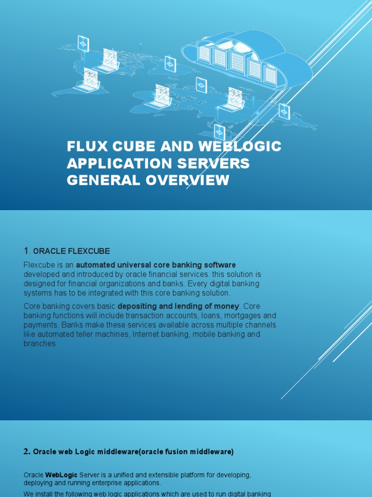 Flux Cube and WebLogic Application Servers General Overview | PDF | Banks | Application Server