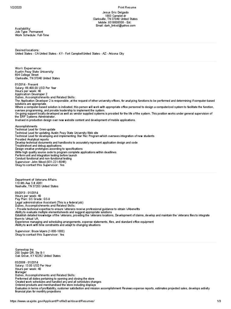 Dice Resume CV Jesus Delgado Highlighted | Download Free PDF | Internet ...