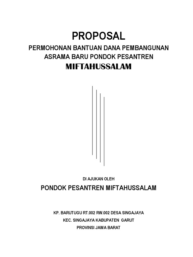 (Revisi) Proposal Pembangunan Asrama Ponpes Miftahussalam. CSR | PDF