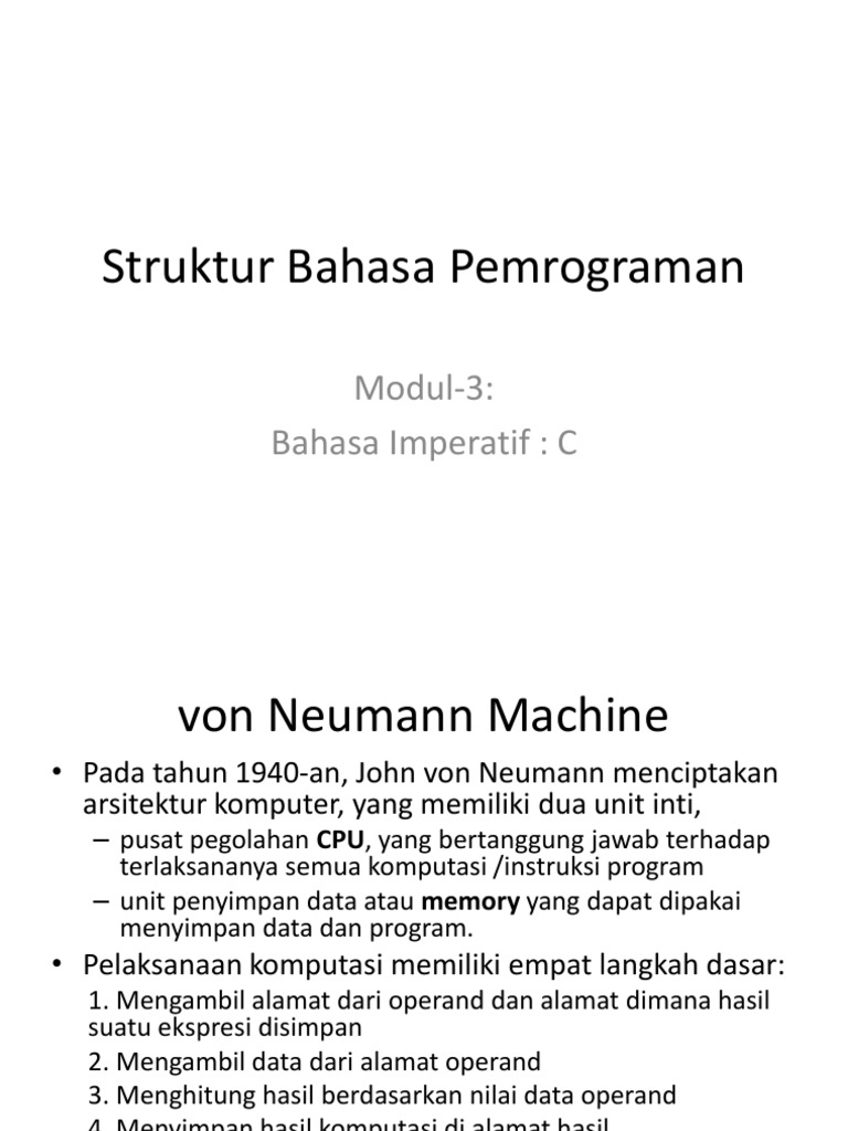 Materi 3. Struktur Bahasa Pemrograman | PDF | Komputer