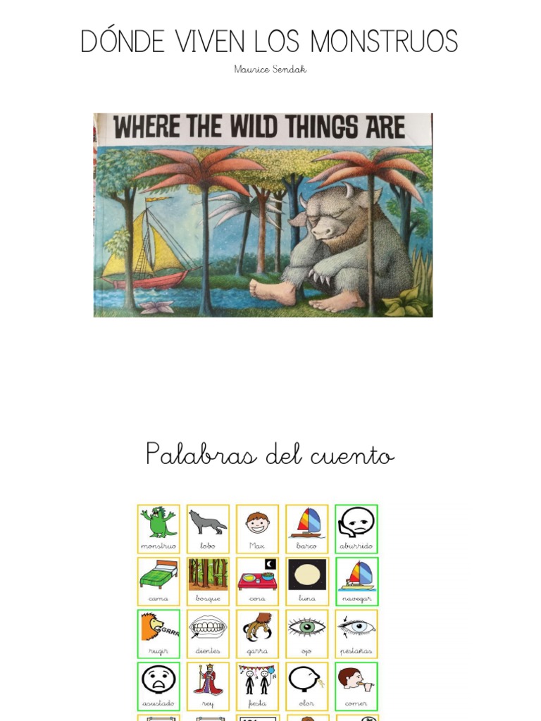 Actividad - Donde Viven Los Monstruos - Conciencia Léxica | PDF