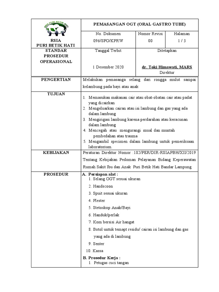 Spo Memasang Ogt | PDF