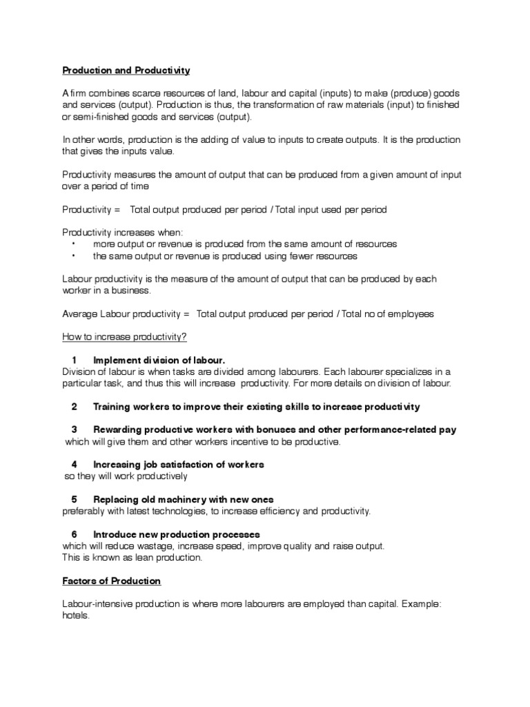 Understanding Production Organization | PDF
