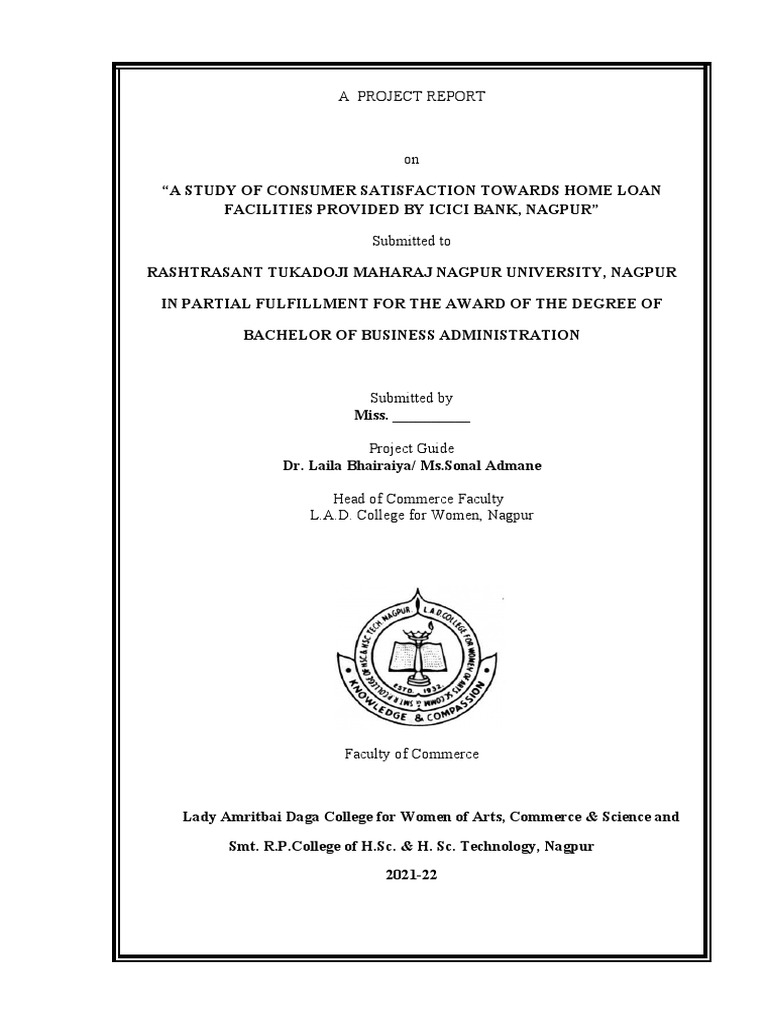 Ist 5 Pages of Project | PDF | Academic Degree | Bachelor's Degree