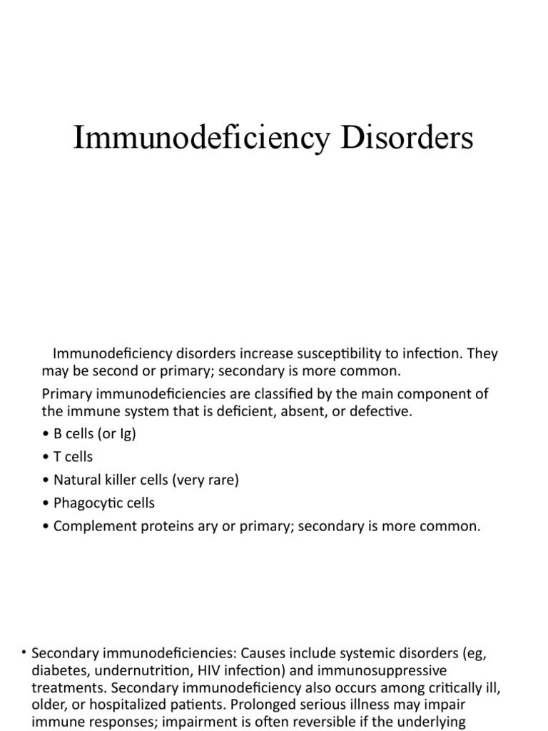 Immuno Deficiencies | PDF | Immunodeficiency | Thymus