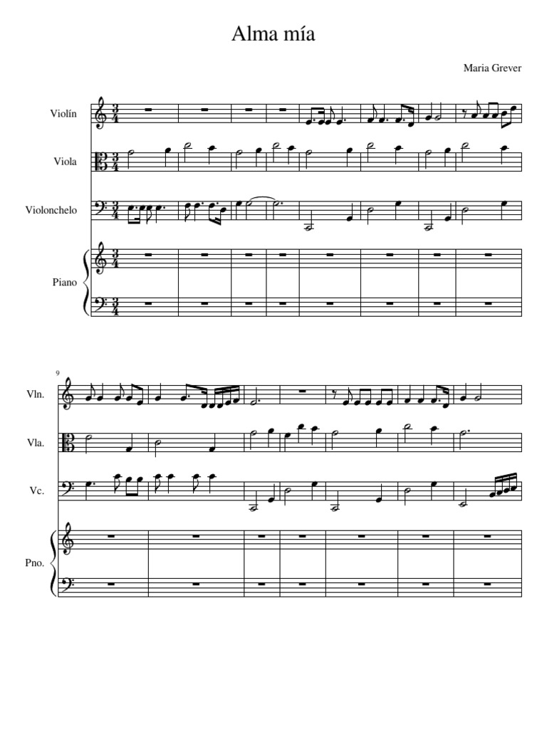 Alma Mía-Partitura y Partes | PDF | Música clásica | Grupos de musica ...