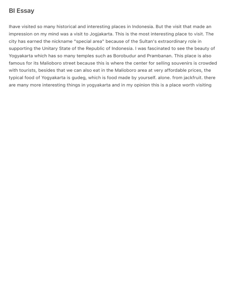 BI Essay | PDF | Social Science | Art