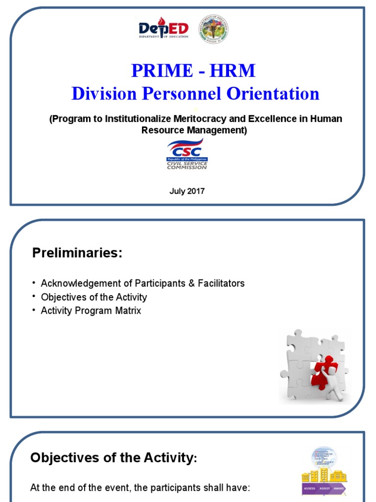PRIME-HRM Level 3 Orientation Guide | PDF | Human Resource Management ...