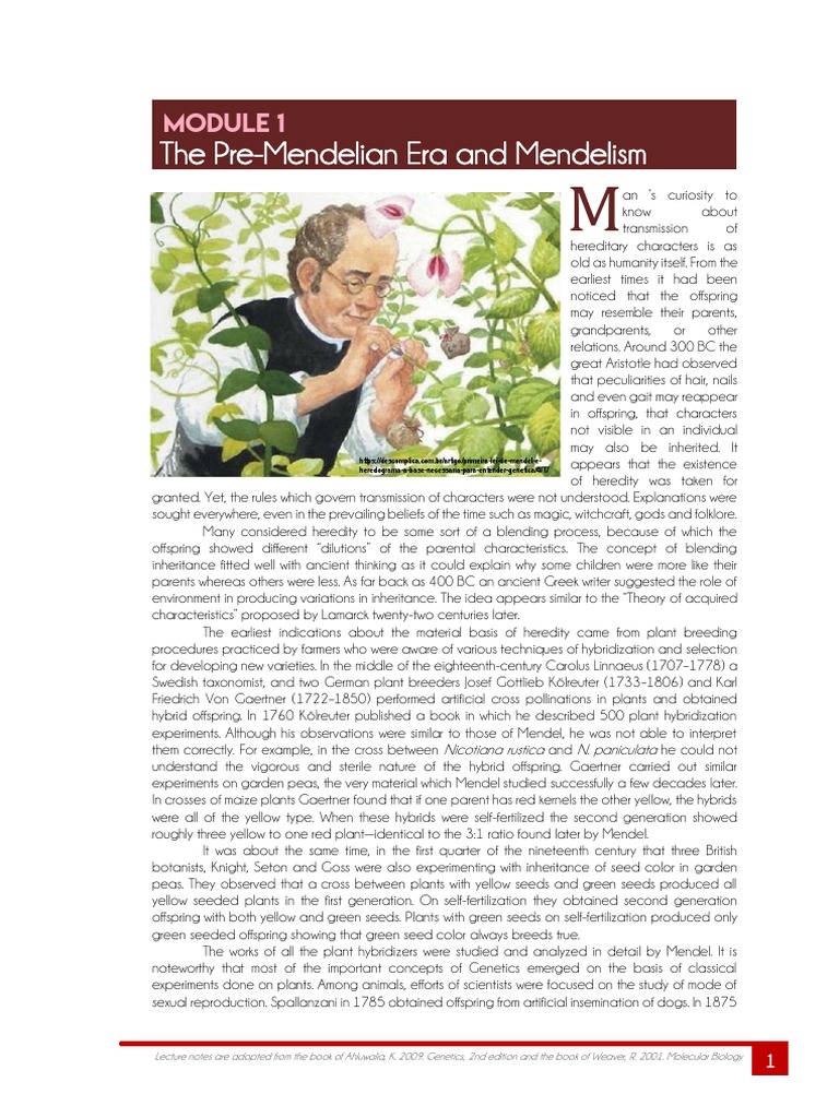 Module 1.GENETICS | PDF | Dominance (Genetics) | Genotype