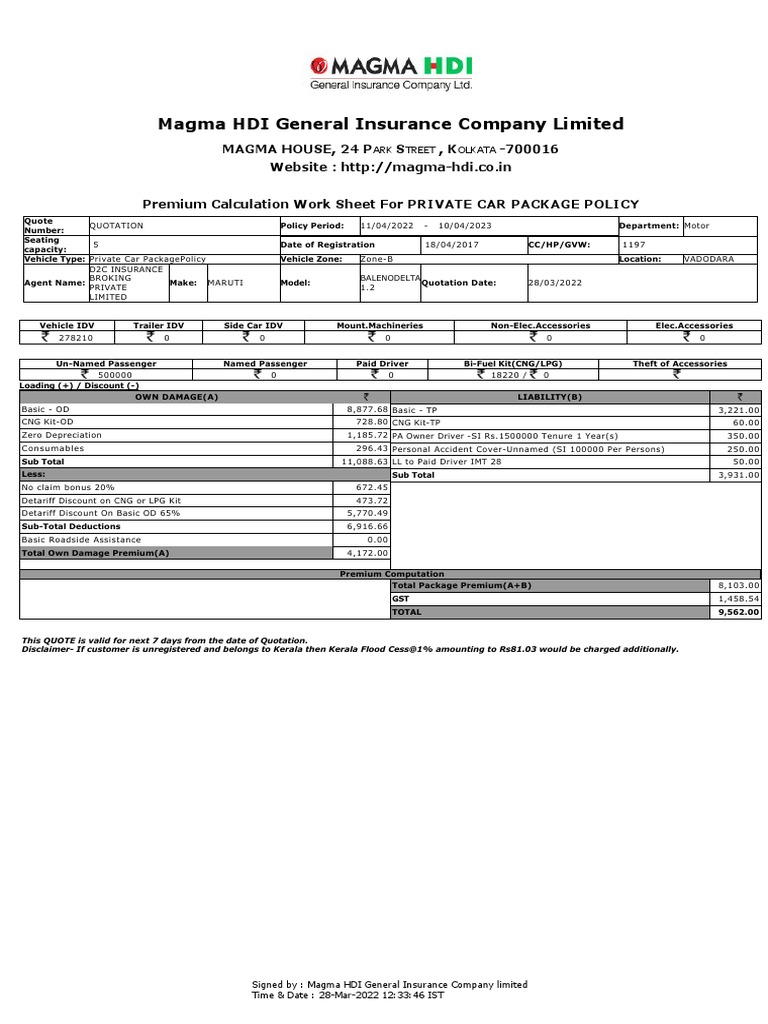 Magma HDI General Insurance Company Limited: Magma House, 24 P S, K ...